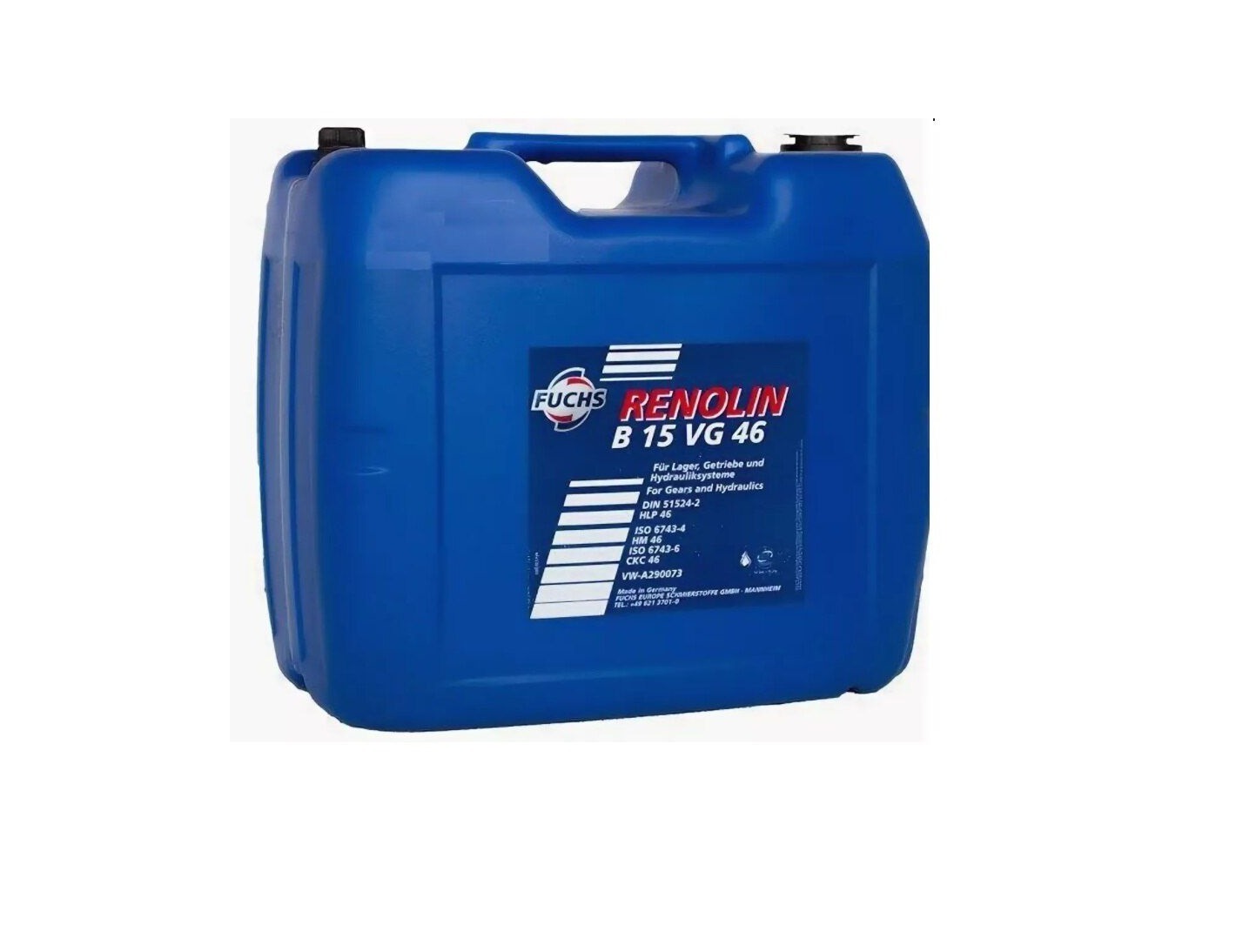 ΛΙΠΑΝΤΙΚΟ ΥΔΡΑΥΛΙΚΩΝ ΣΥΣΤΗΜΑΤΩΝ RENOLIN B15 VG46 FUCHS 20LT - Λήμνιος