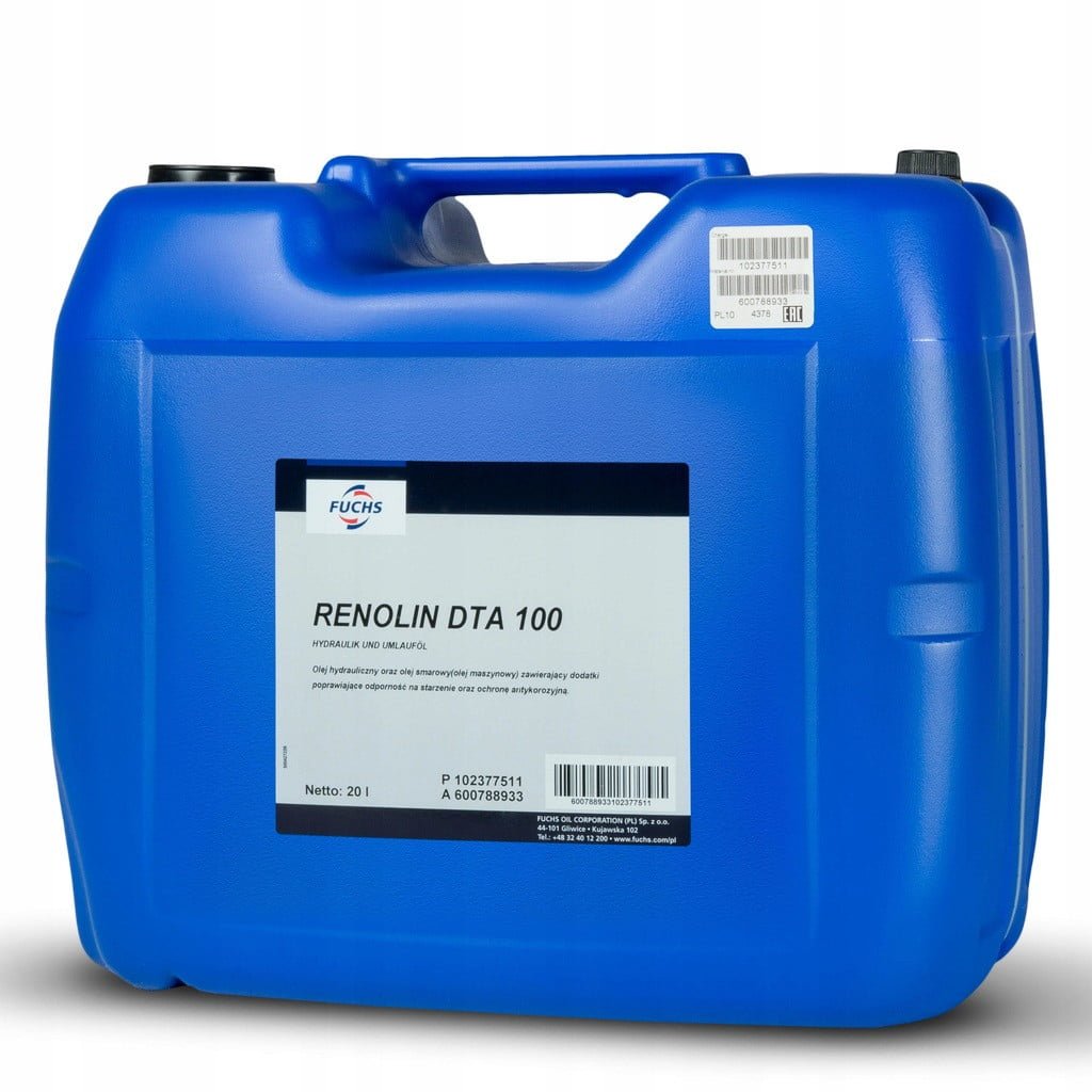 ΛΑΔΙ ΥΔΡΑΥΛΙΚΟ RENOLIN DTA 100 FUCHS 20LT - Λήμνιος E-Shop