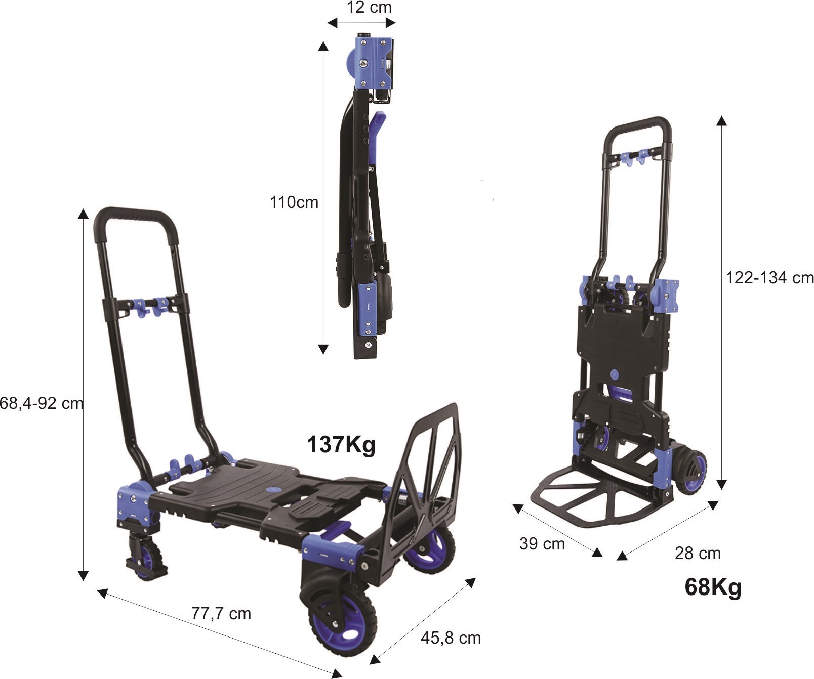 ΚΑΡΟΤΣΙ ΑΛΟΥΜΙΝΙΟΥ ΠΛΑΤΦΟΡΜΑ-ΔΙΤΡΟΧΟ 137/68 KGS - Λήμνιος